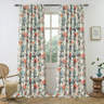 Lark Manor™ Lark Manor 100% Blackout Linen Floral Patterned Curtains Double Layer Drape Rod ...